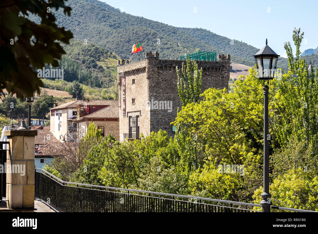 Torre del Infantado in Potes, Cantabria, Spain. Today it is the Town ...