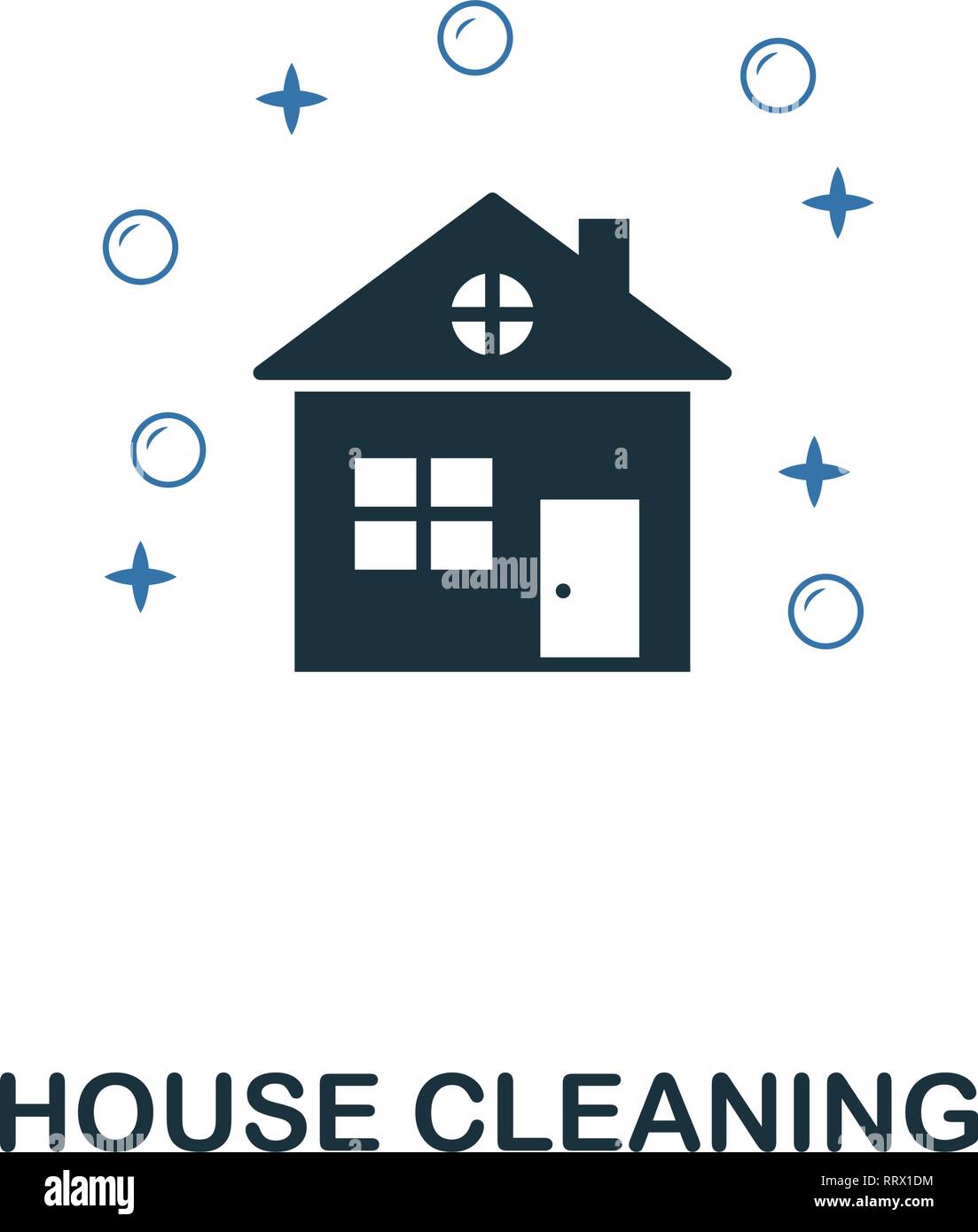 House Cleaning icon. Creative two colors design from cleaning icons ...