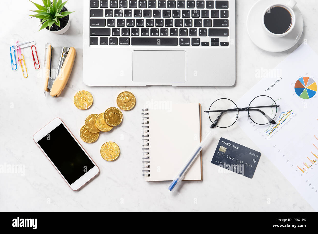 Business, accounting and payment concept financial information isolated ...