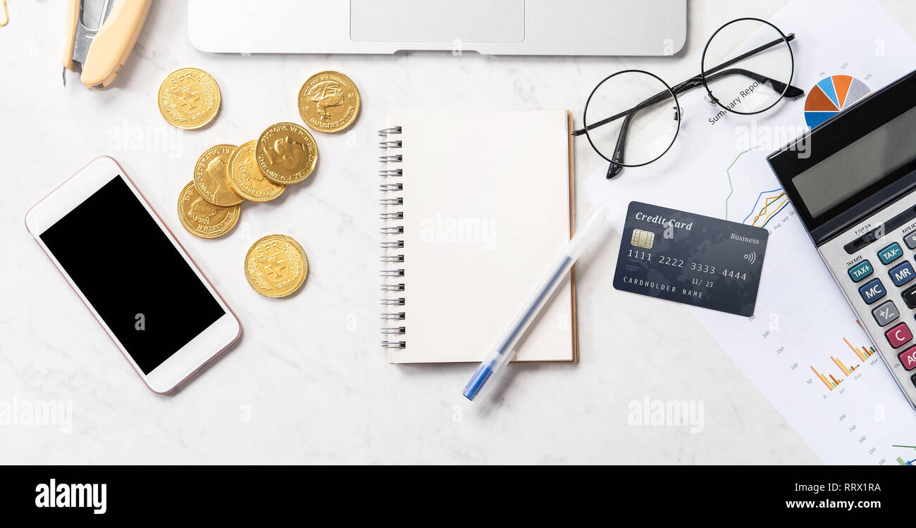 Business, accounting and payment concept financial information isolated ...