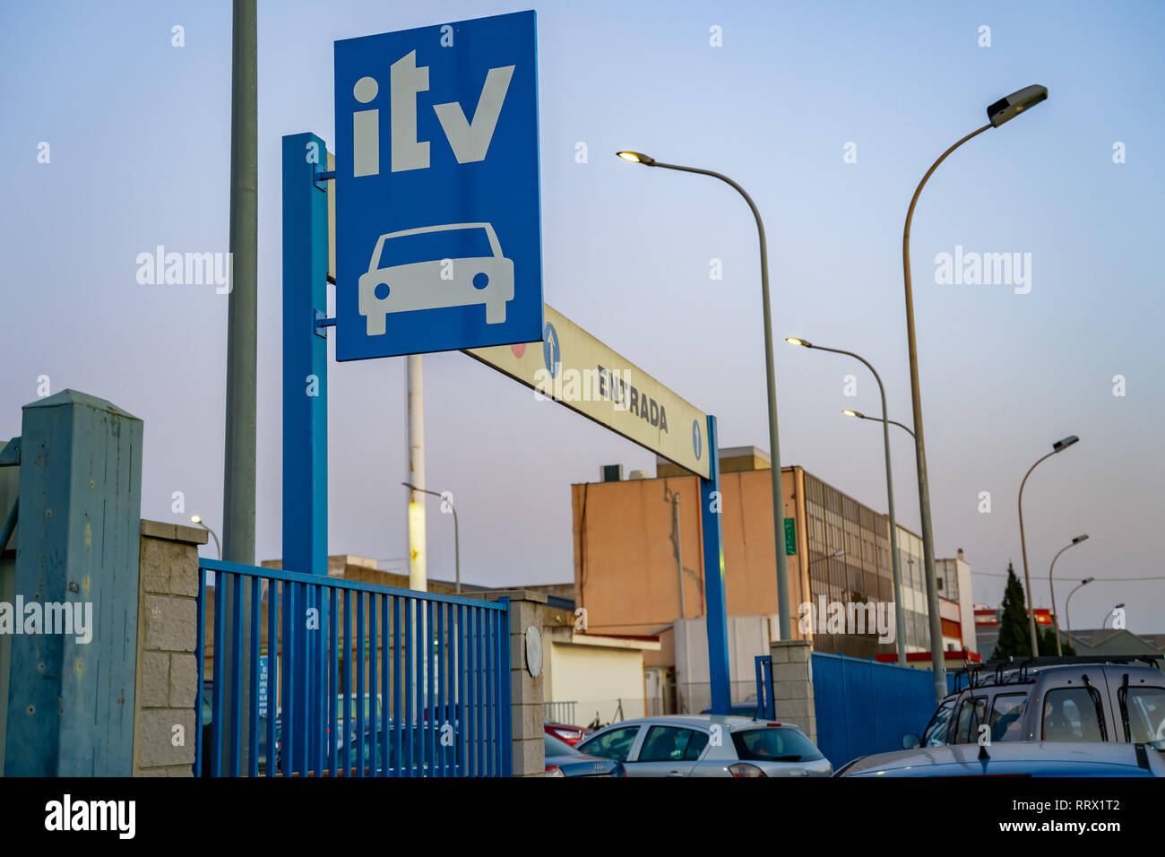 Valencia,Spain - February 18, 2019: ITV car inspection. Annual official ...