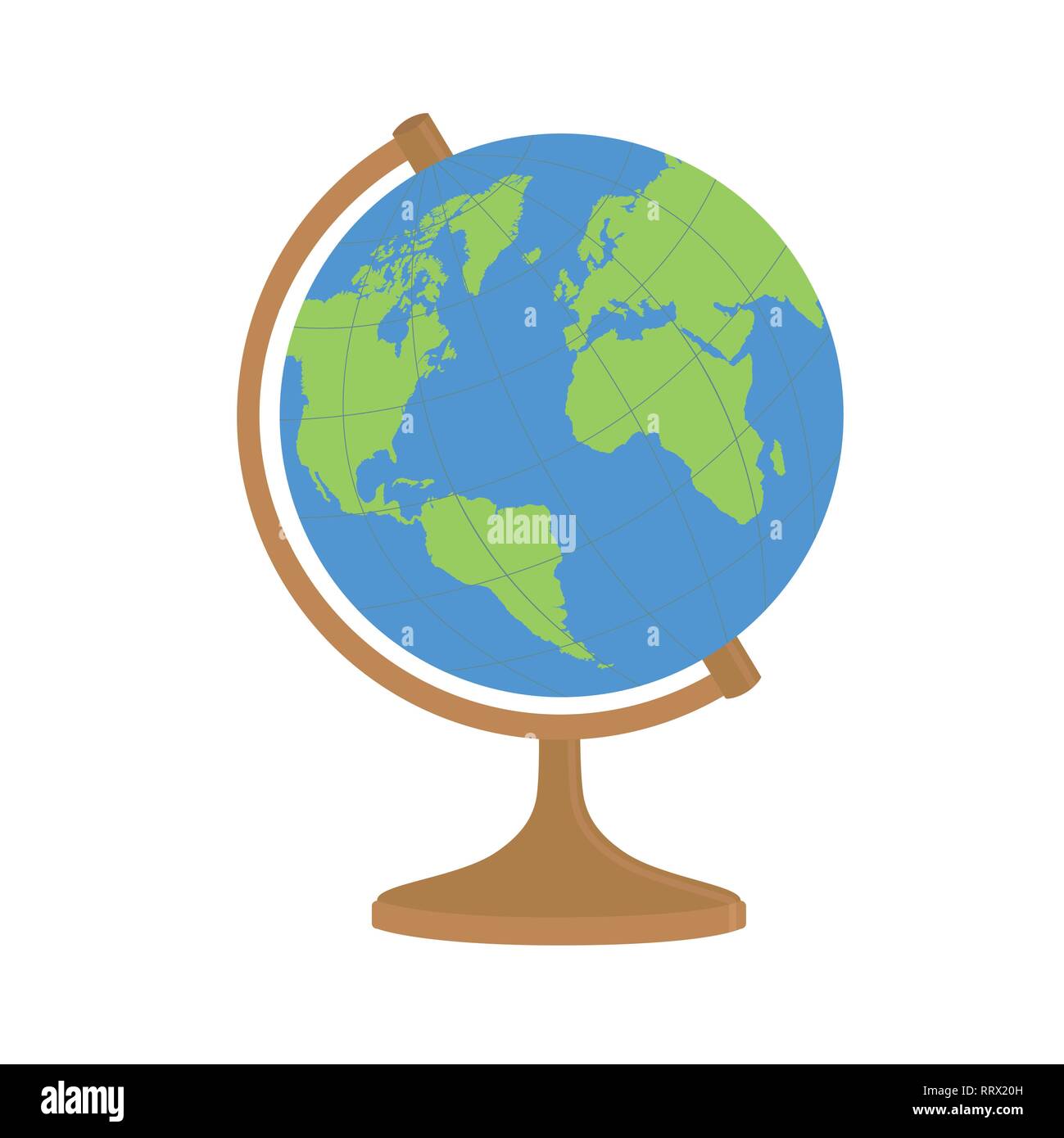 Globe map illustration round hi-res stock photography and images - Alamy