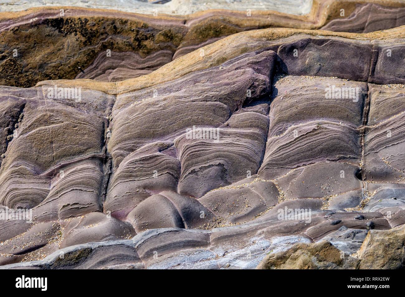 Flysch Coast of Sakoneta, Zumaia, Spain. Flysch is a sequence of ...