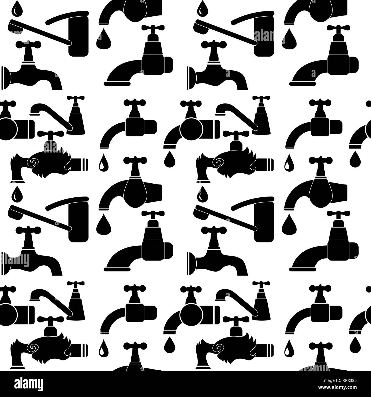 Seamless water drops pattern Cut Out Stock Images & Pictures - Alamy