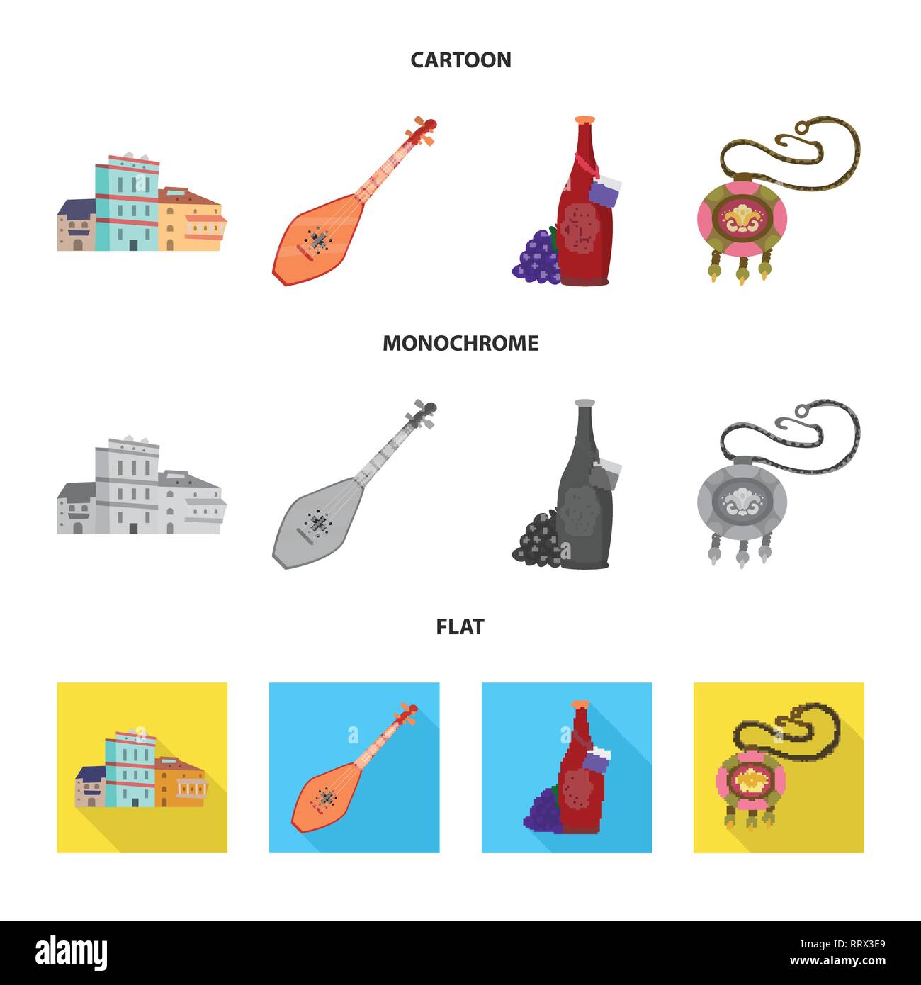 Vector design of culture and sightseeing sign. Collection of culture ...