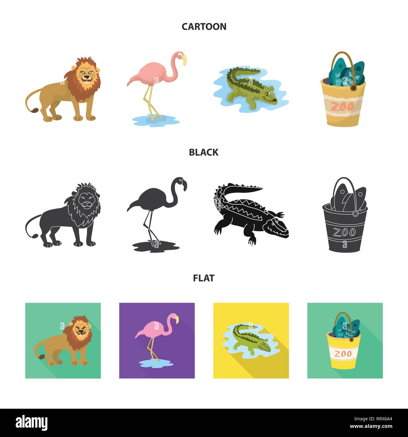 lion,flamingo,crocodile,bucket,cute,pink,alligator,fish,jungle,Africa ...