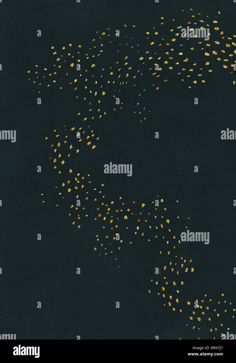 Ready to print greeting postcard. Postcard with beautiful gold glitter ...