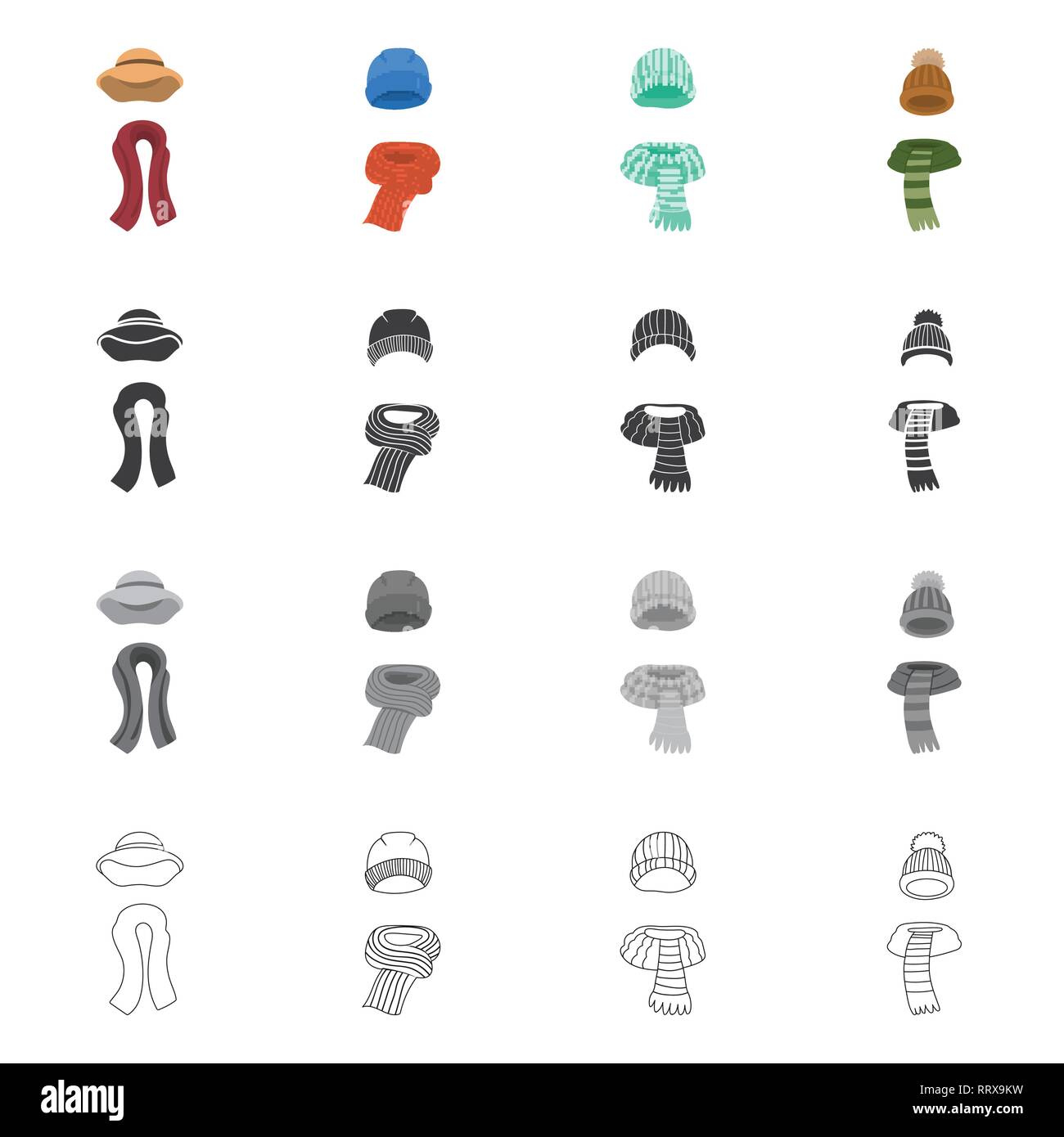 Vector design of clothes and texture logo. Collection of clothes and ...