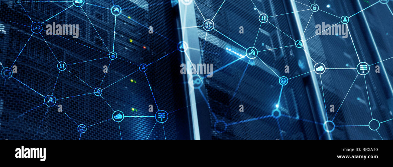 Telecommunication concept with abstract network structure and server ...