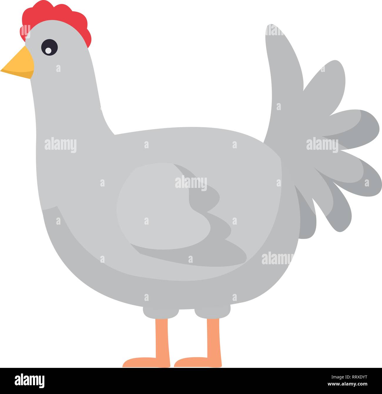 Small brown chicken hen Stock Vector Images - Alamy