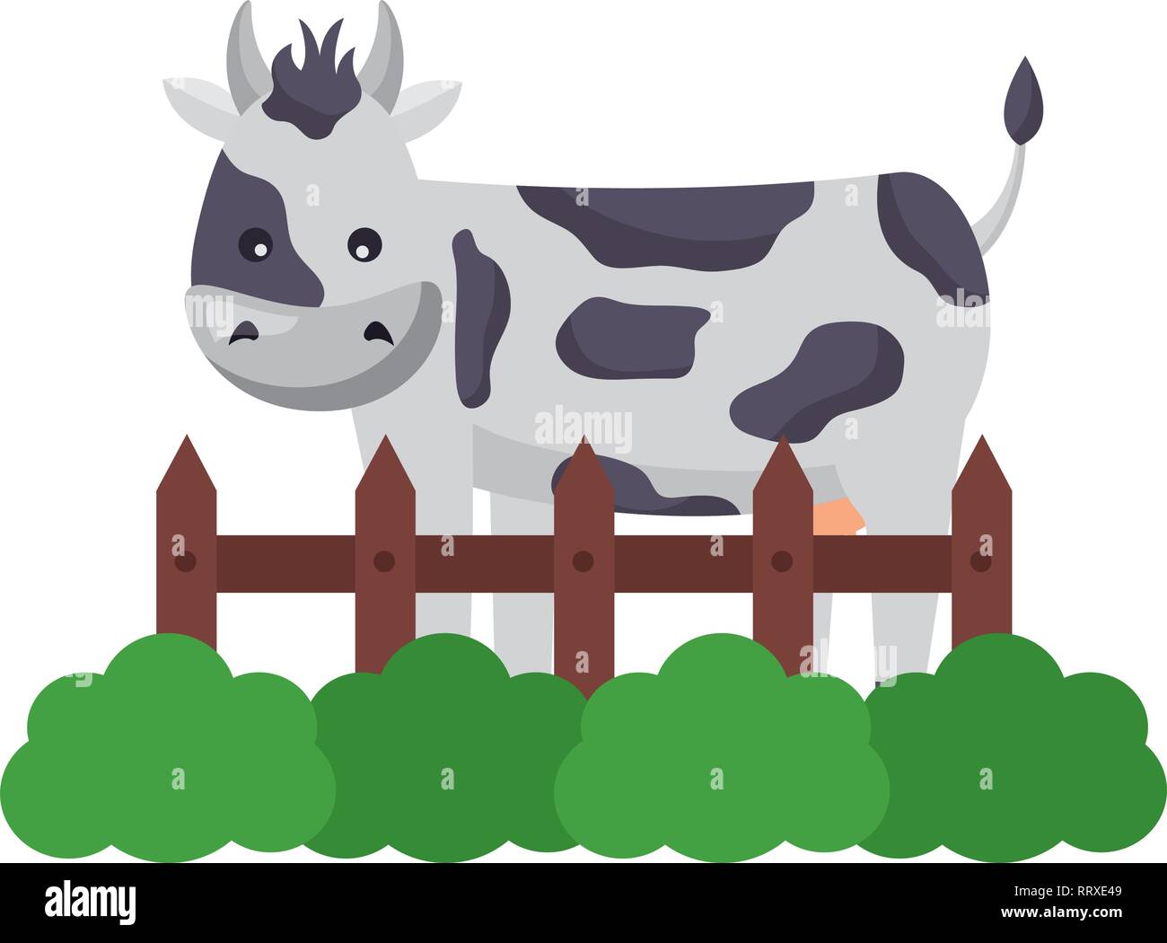 Cow fence Stock Vector Images - Alamy
