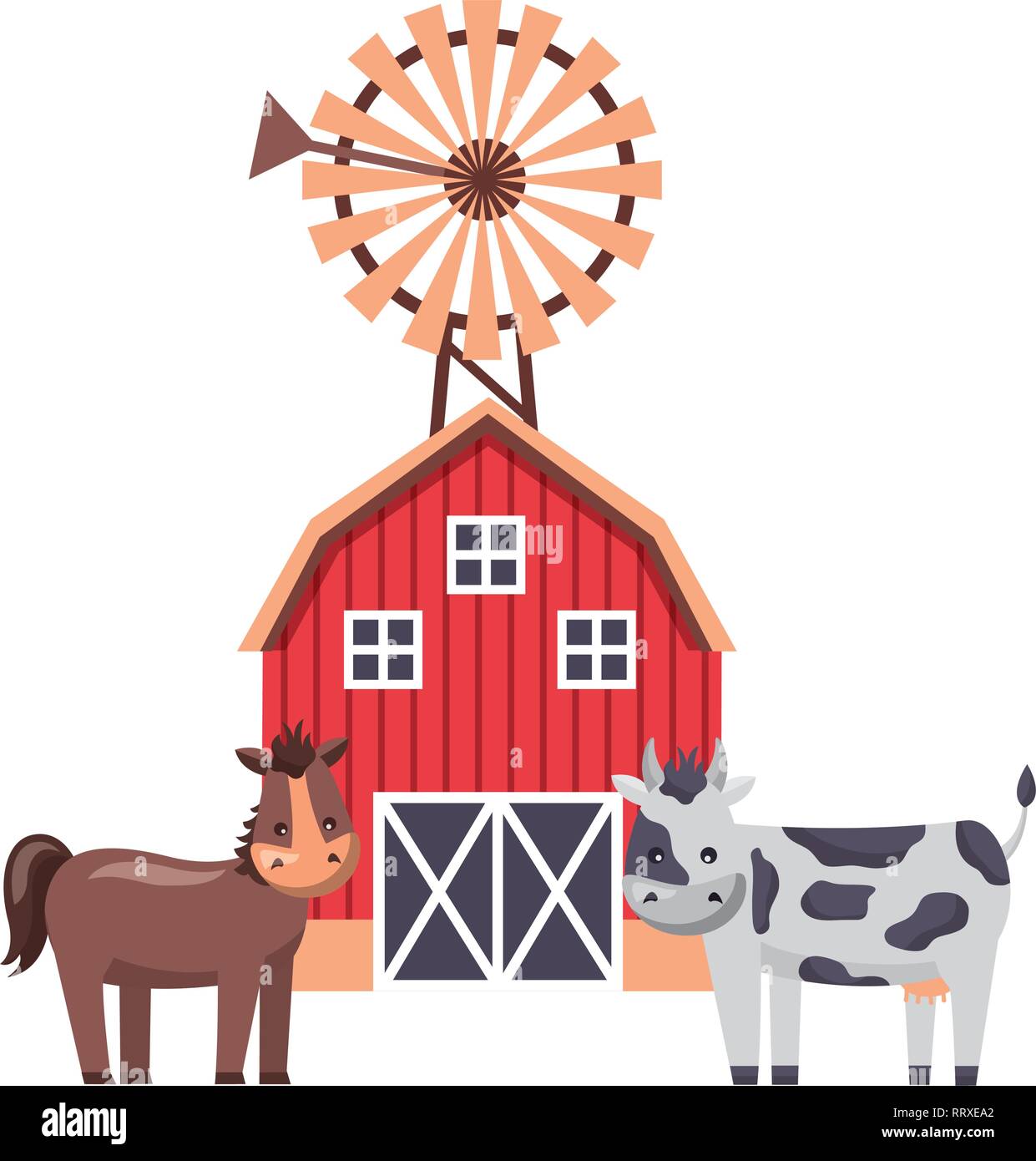 Working farm animals Stock Vector Images - Alamy