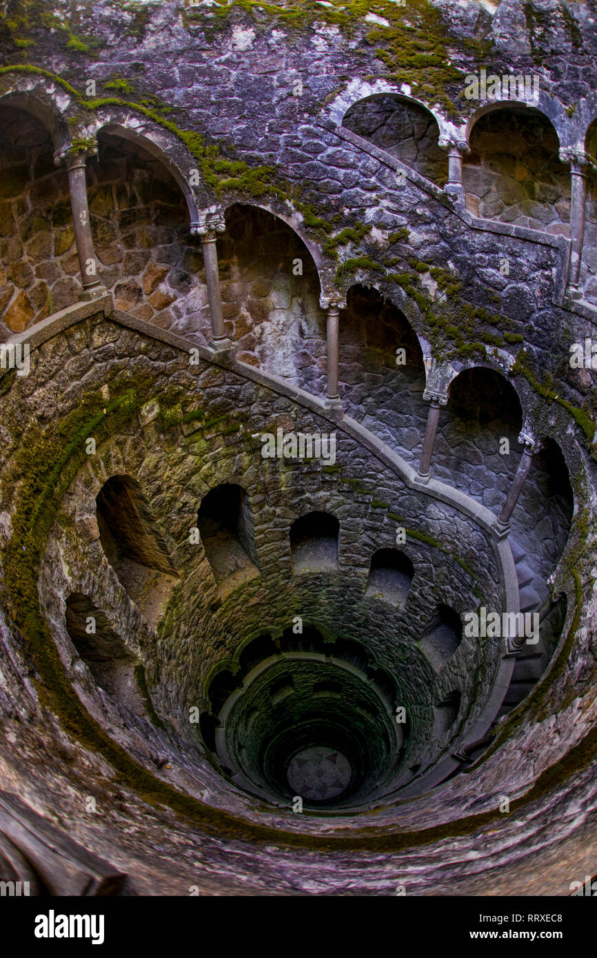 From above historic steps covered with moss in ancient building Stock ...