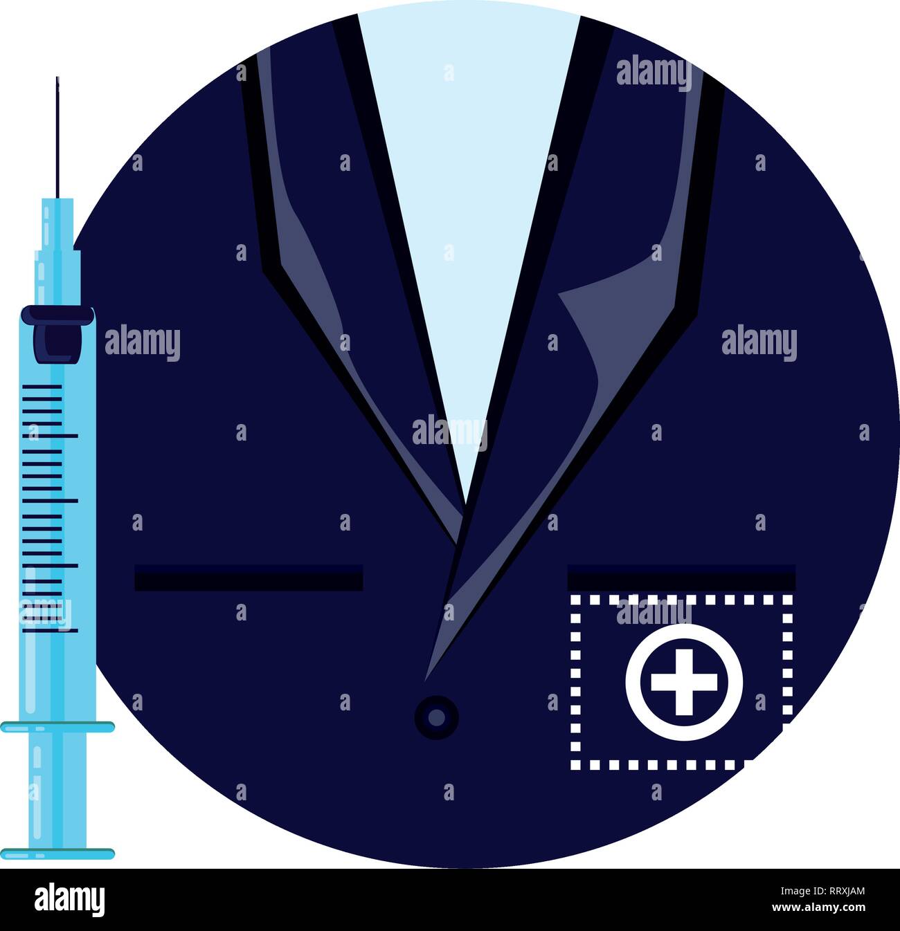 shirt doctor in frame circular vector illustration design Stock Vector ...