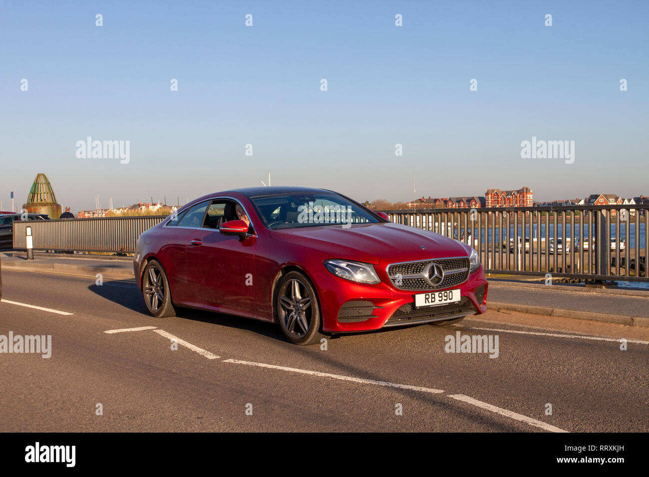 2018 red Mercedes-Benz CLS 300 D AMG Line Premium 1950 cc, being driven ...