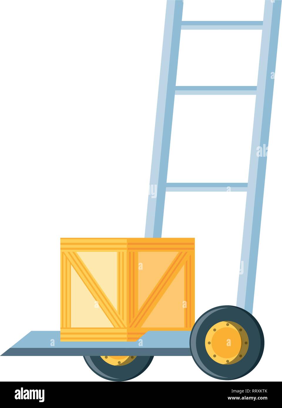delivery service cart with box vector illustration design Stock Vector ...