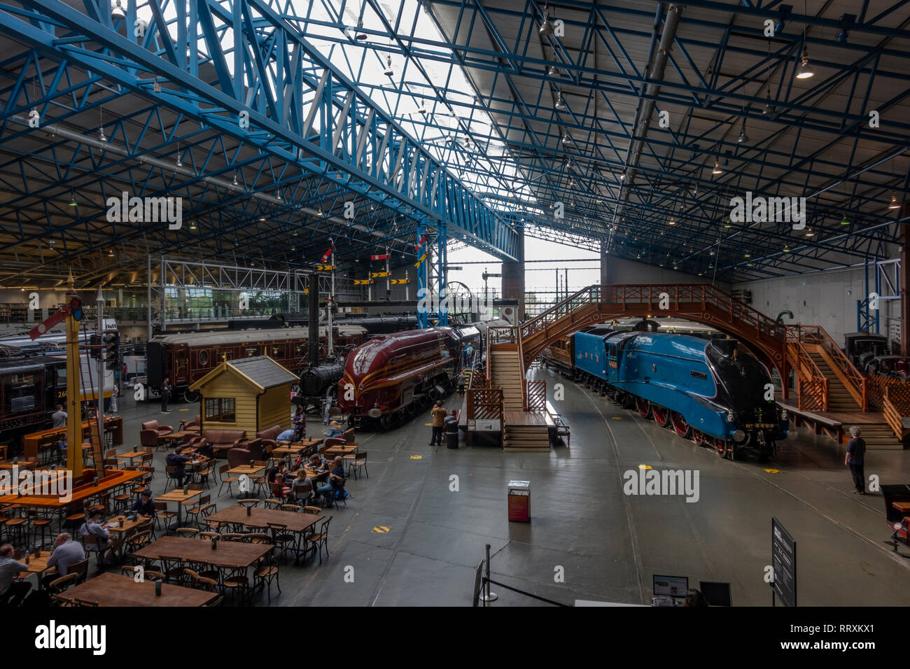 General view of the Main Hall featuring the Mallard (blue Loco on the ...