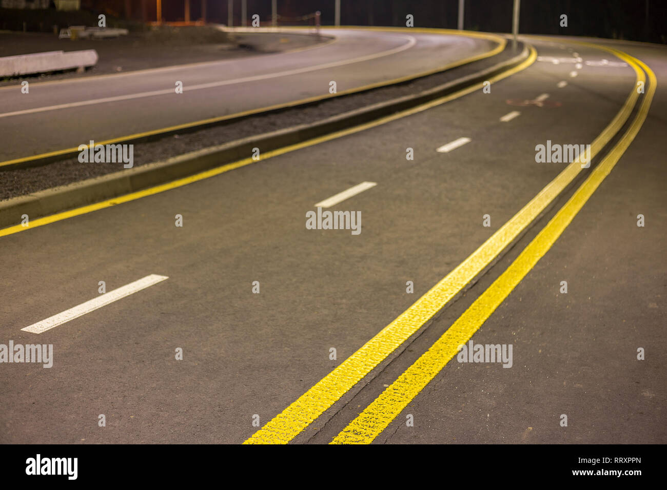Traffic sign double turn hi-res stock photography and images - Alamy