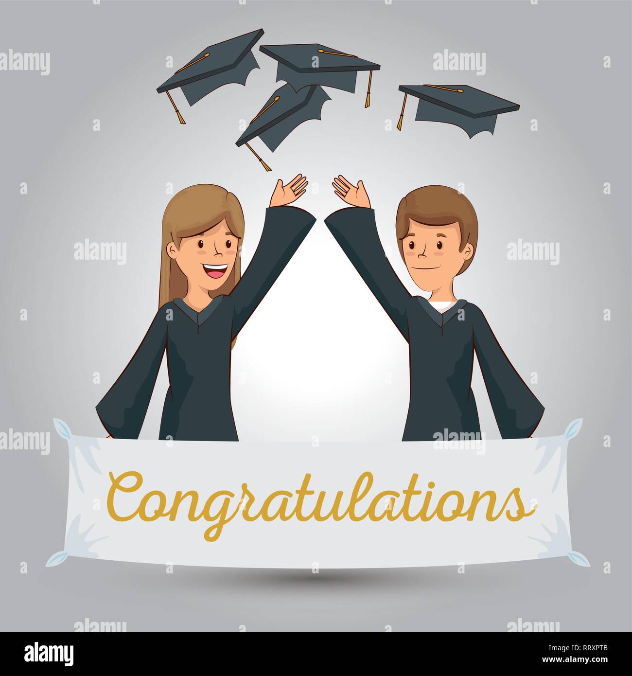 happy people graduation to event celebration Stock Vector Image & Art ...