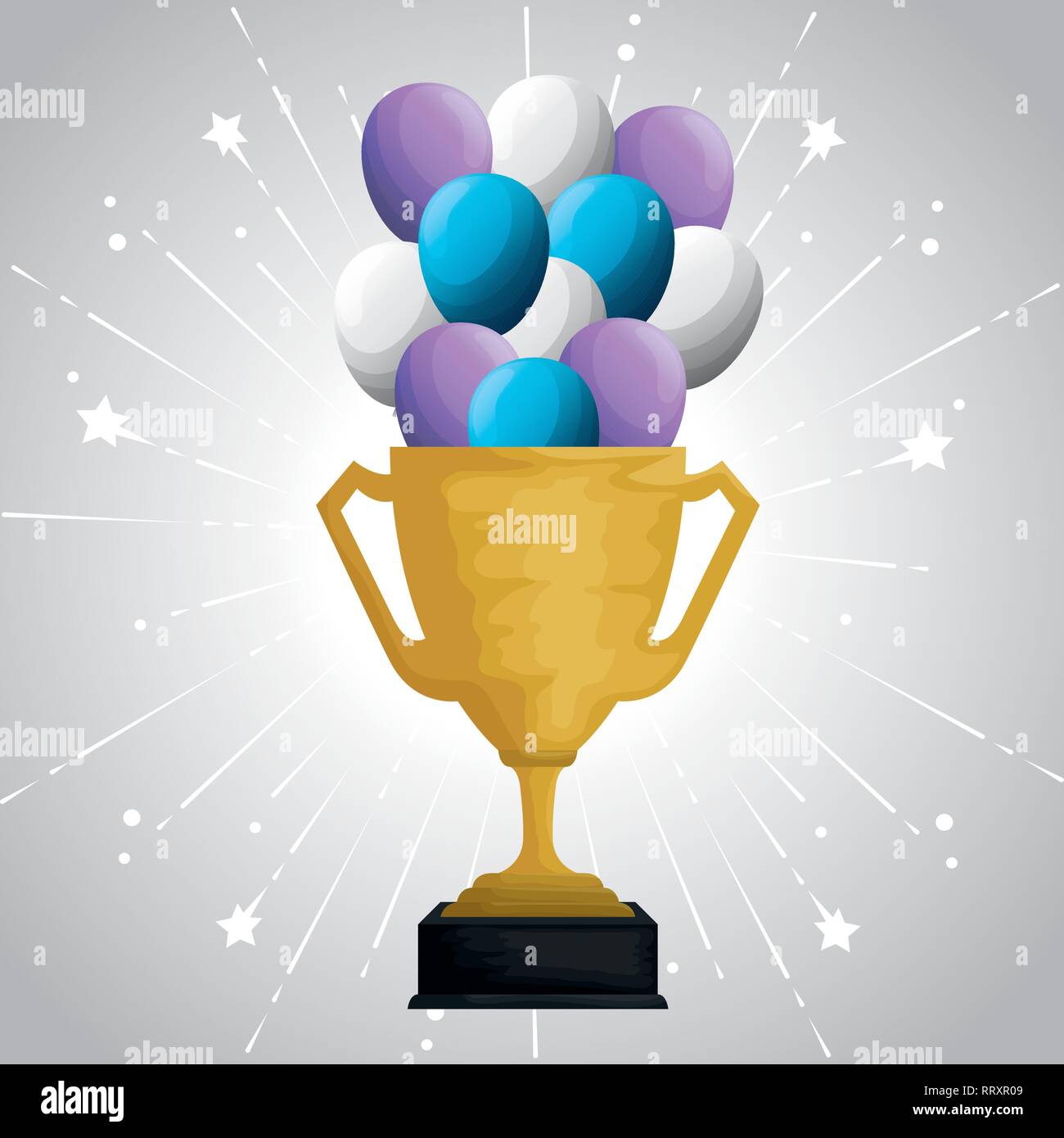 party balloons inside cup prize to event Stock Vector Image & Art - Alamy