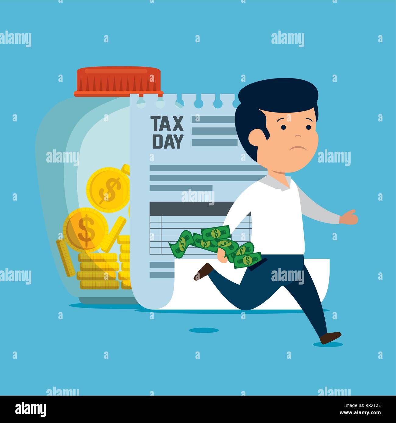 Man service tax report Stock Vector Images - Alamy
