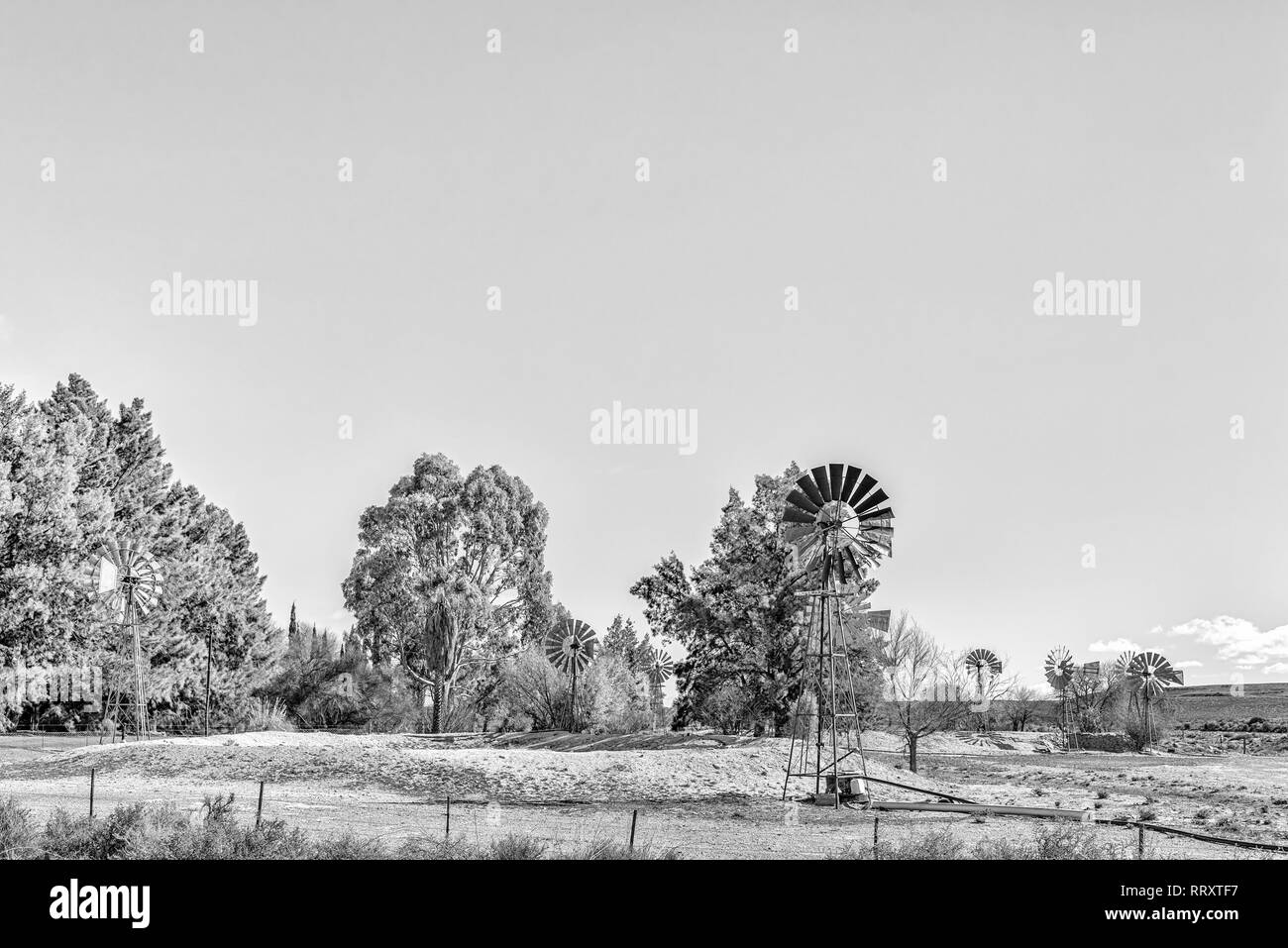 Farm landscape on road R356 between Loxton and Fraserburg in the ...
