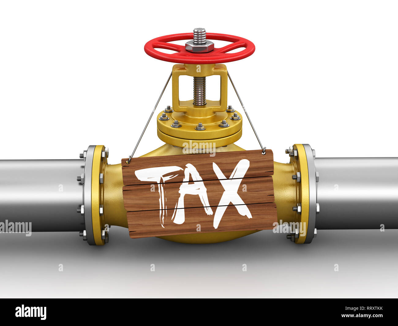 Pipeline with TAX. Image with clipping path Stock Photo - Alamy