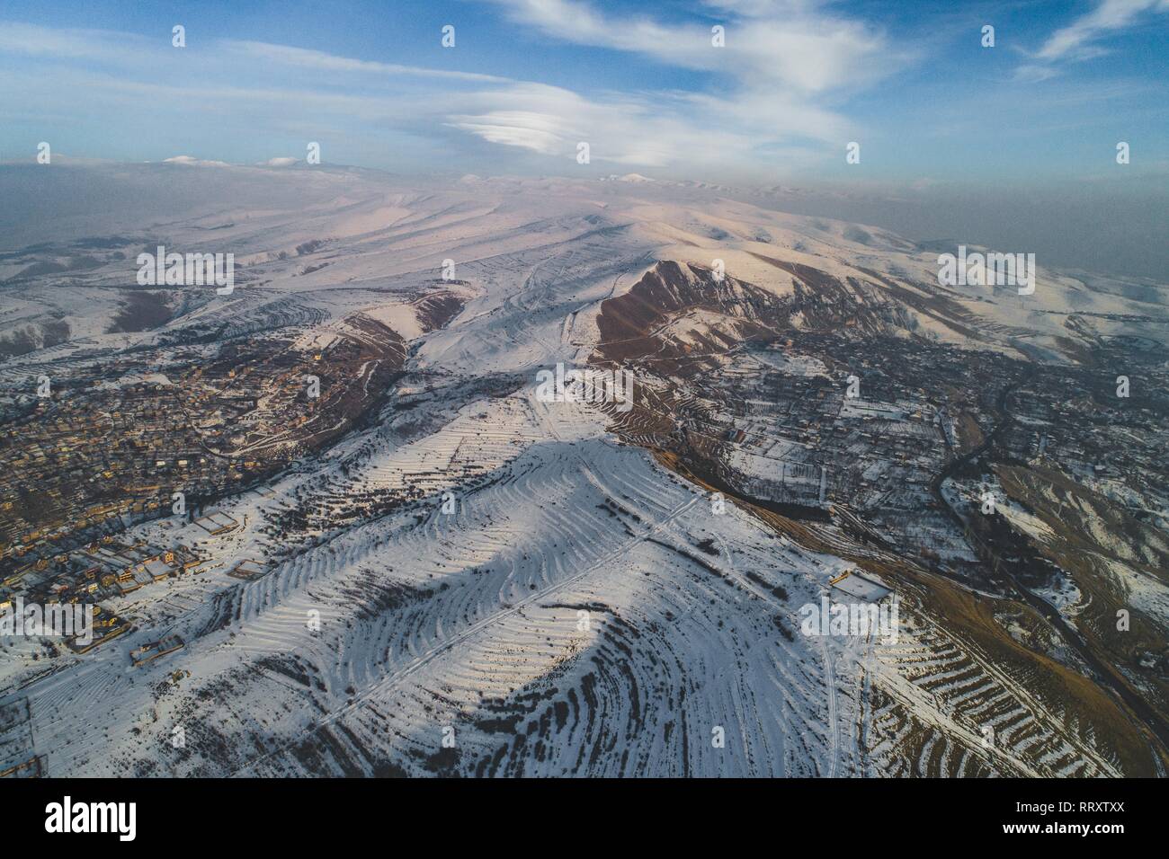 Aerial beautiful shot natural hills hi-res stock photography and images ...