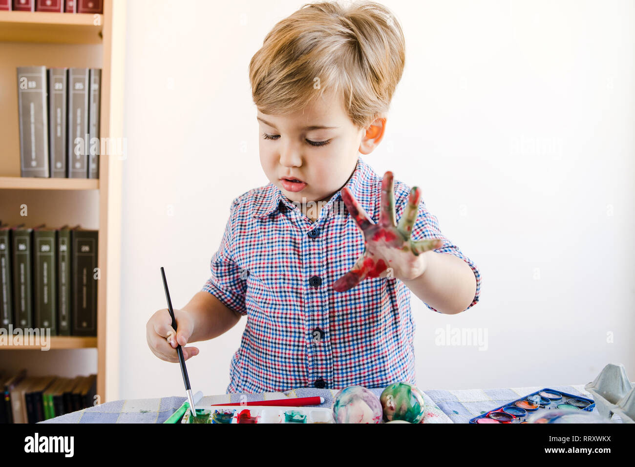 Little Boy Painting At Home Artist Stock Photo Alamy little-boy-painting-at-home-artist-stock-photo-alamy