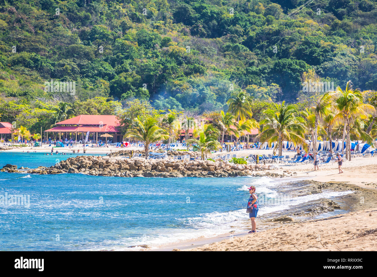 LABADEE, HAITI - February 4,, 2019: Labadee is a port located on the ...