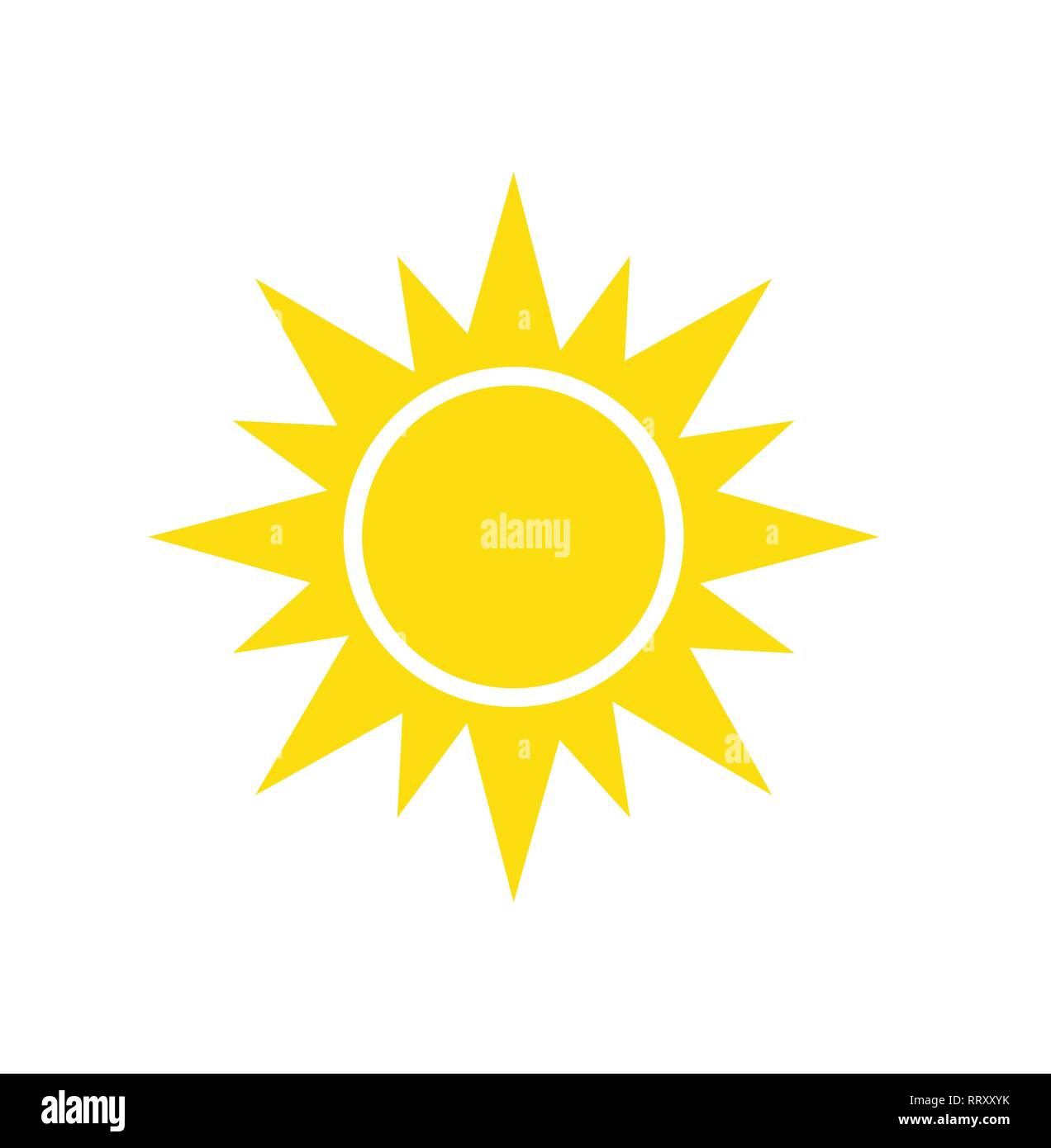Sun icon on white background for graphic and web design, Modern simple ...