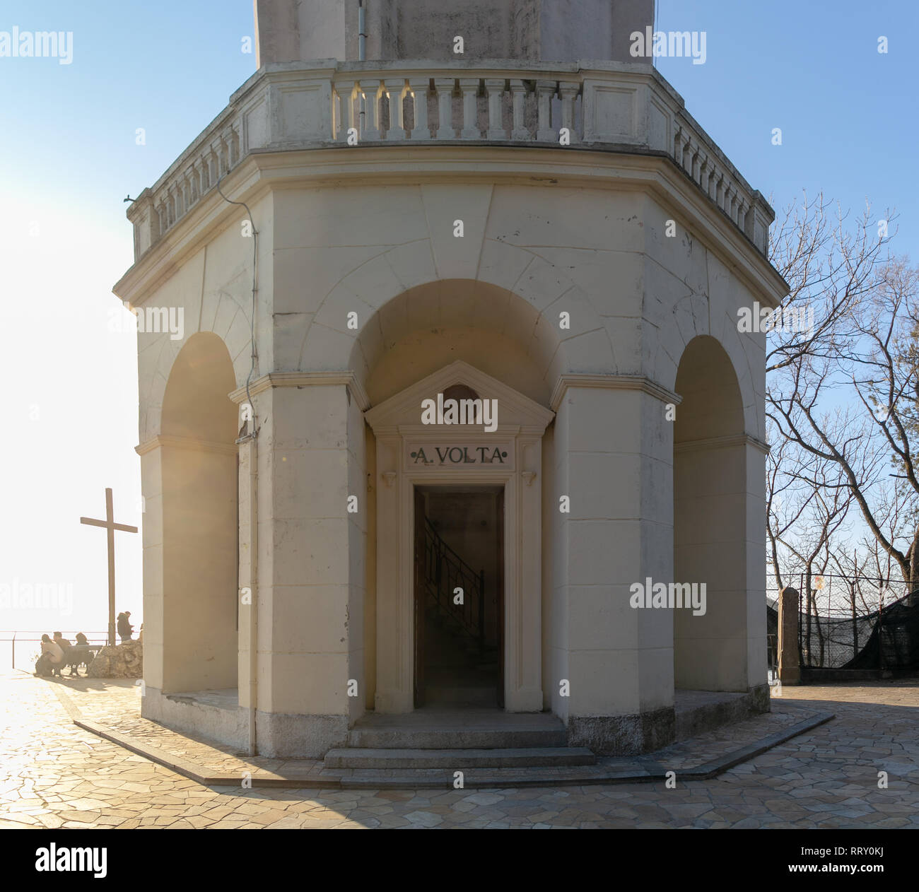 Entrance the Faro Voltiano (Volta Lighthouse) in Brunate, Como. near ...