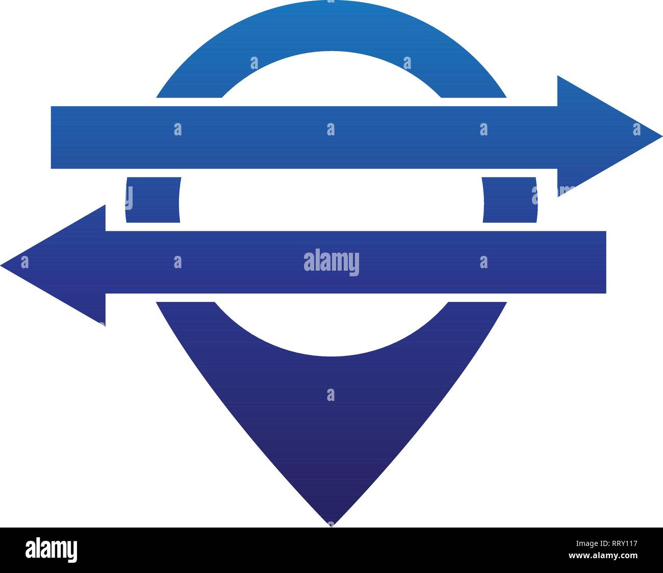 Vector illustration company logo with location and arrow icon Stock ...