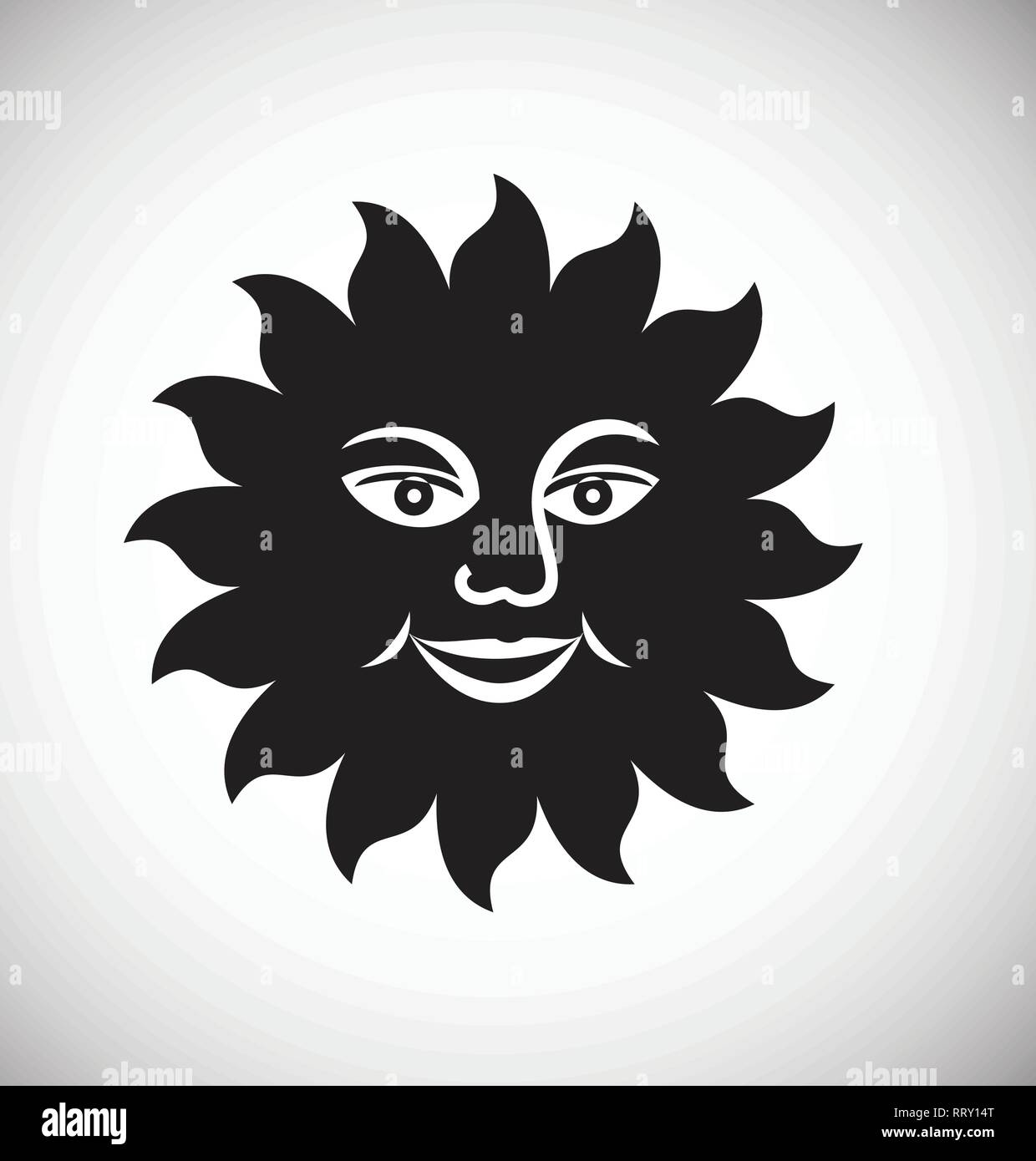 Sun icon on white background for graphic and web design, Modern simple ...