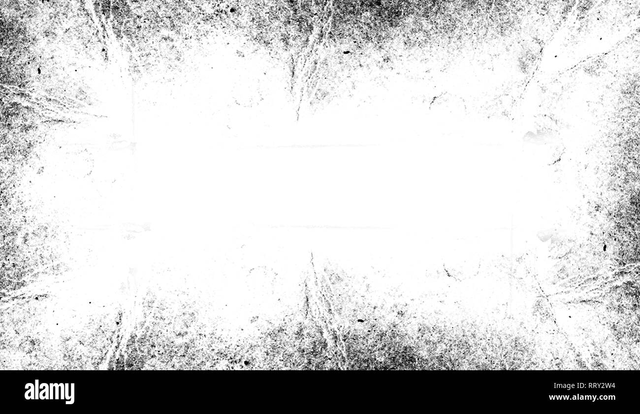 Vintage scratched grunge border overlays on isolated white background ...