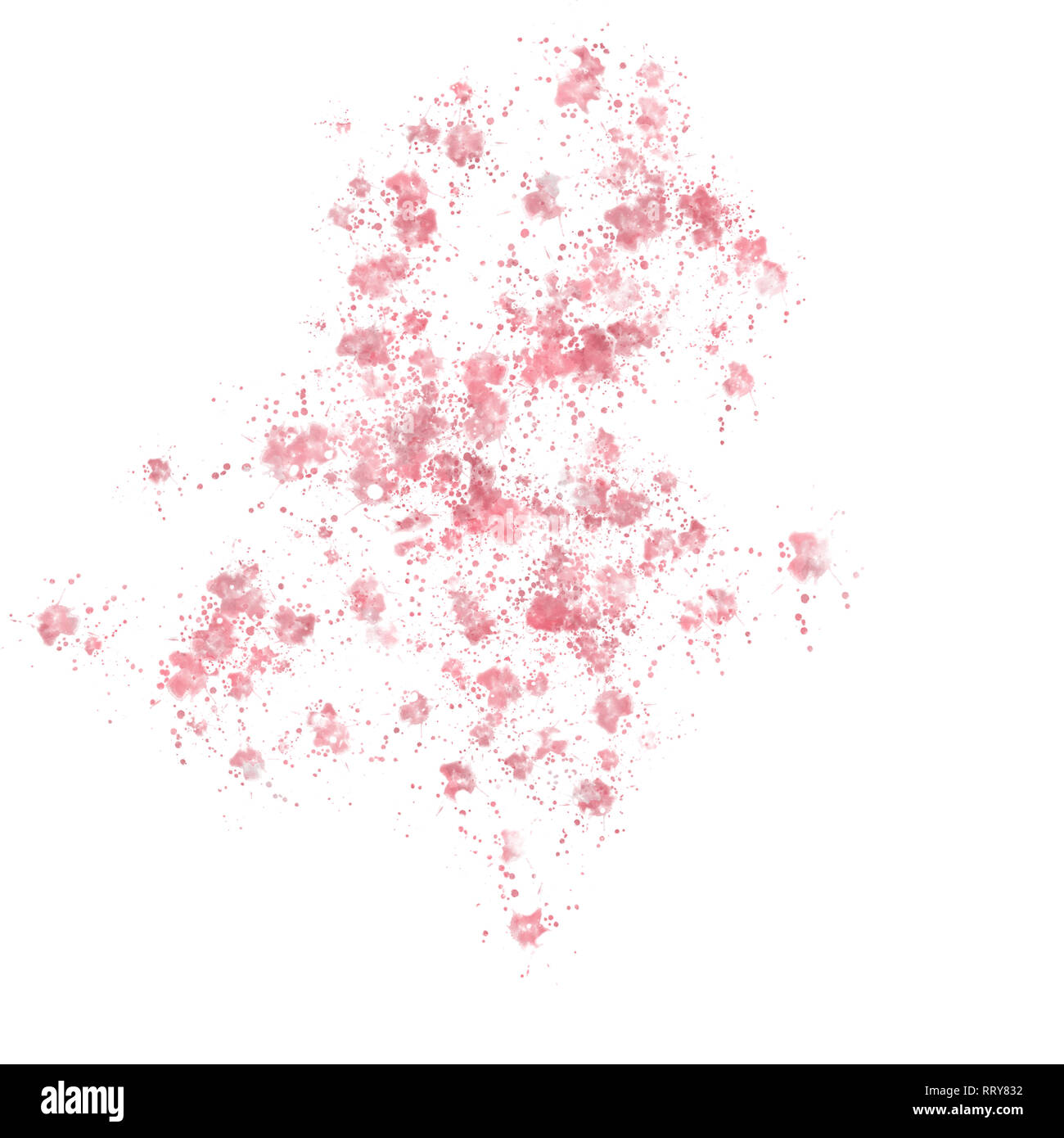 Watercolour paint splatter isolated on white, illustration Stock Photo ...