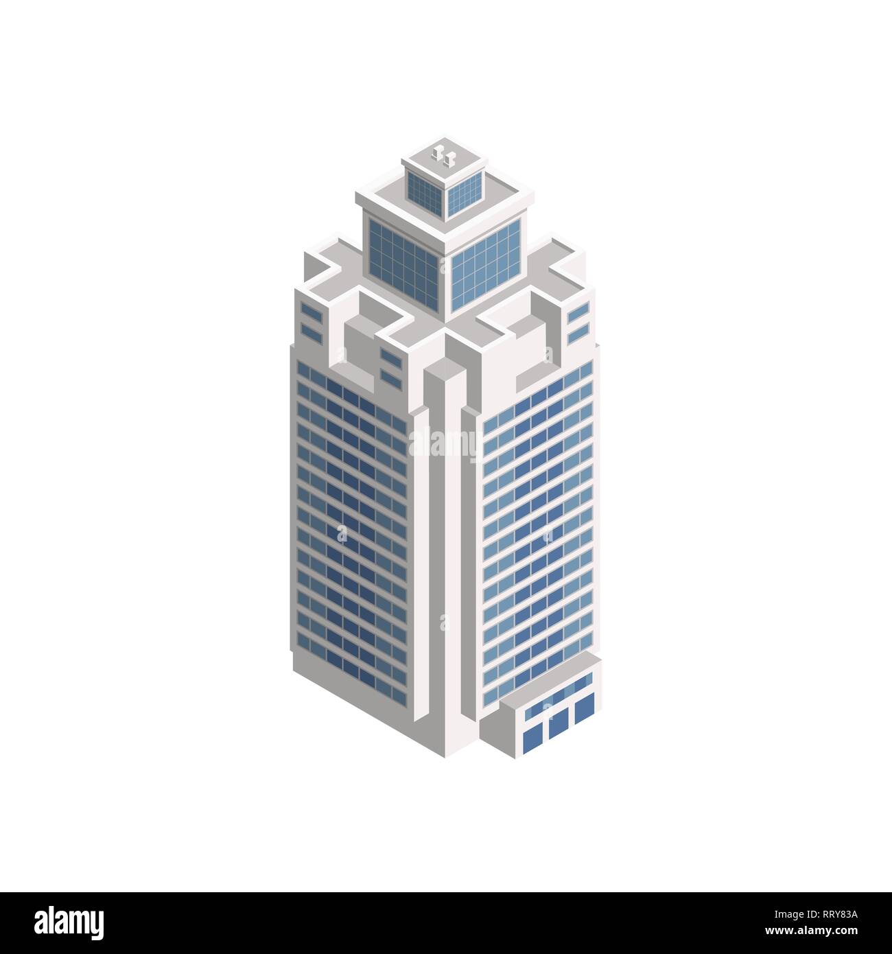 Vector Isometric Skyscraper City Building Stock Vector Image & Art - Alamy