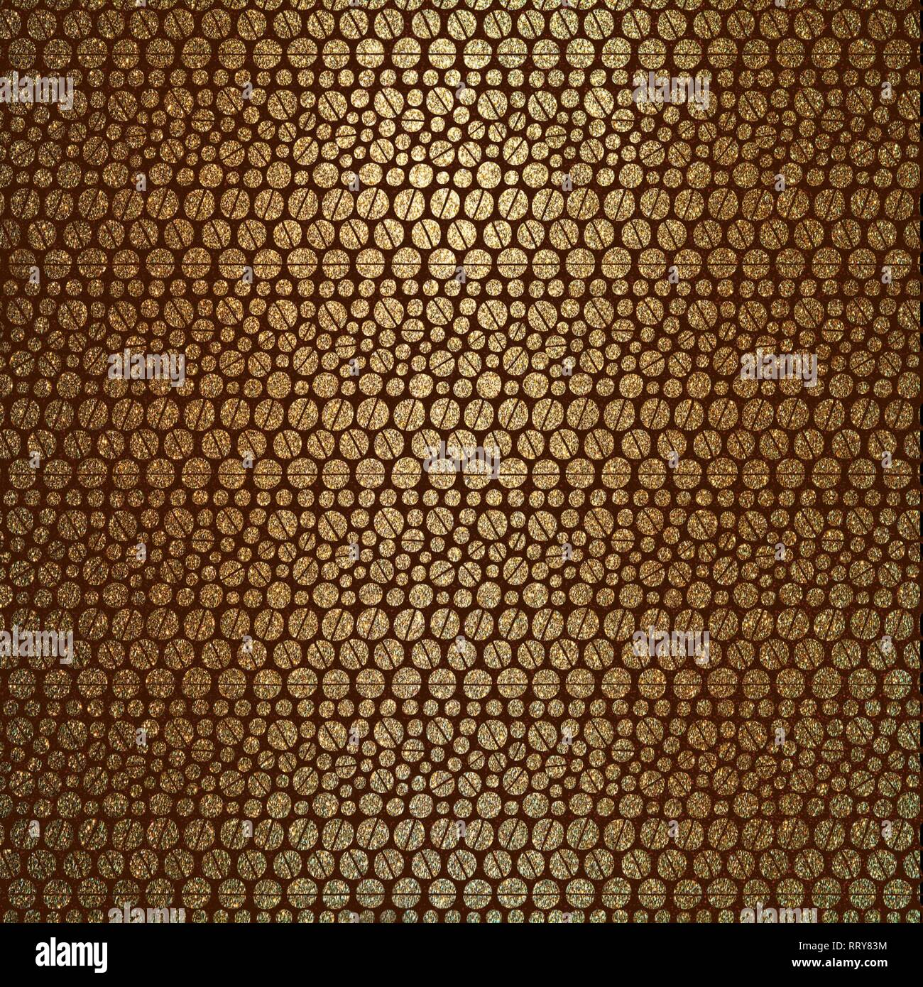 Elegant royal gold circle pattern on a coloured background ...