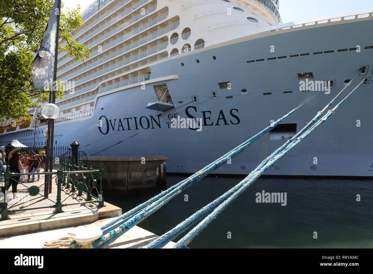 Royal Caribbean’s Ovation of the Seas cruise ship moored at the ...