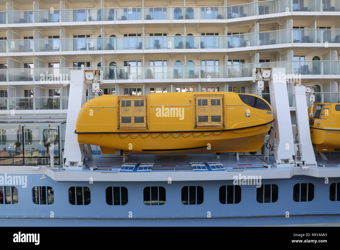 Royal Caribbean’s Ovation of the Seas cruise ship moored at the ...