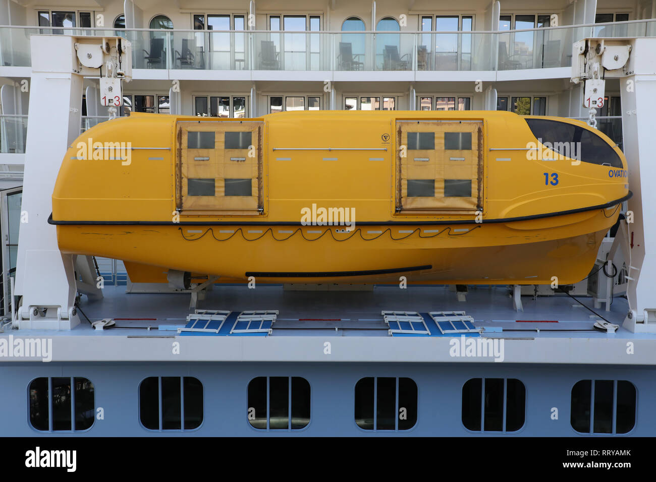 Royal Caribbean’s Ovation of the Seas cruise ship moored at the ...