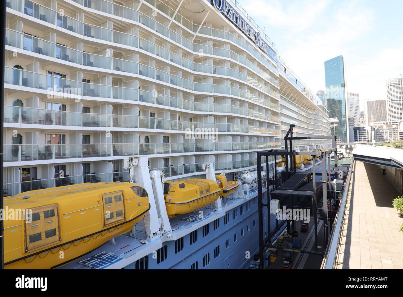 Royal Caribbean’s Ovation of the Seas cruise ship moored at the ...