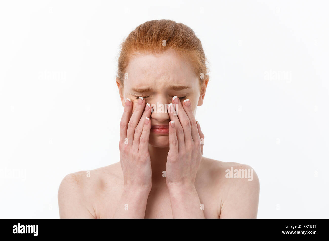 Portrait sad serious young woman with disappointed facial expression ...