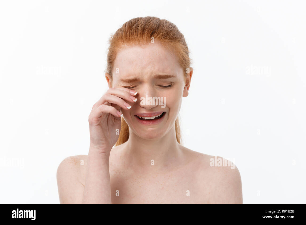 Portrait sad serious young woman with disappointed facial expression ...