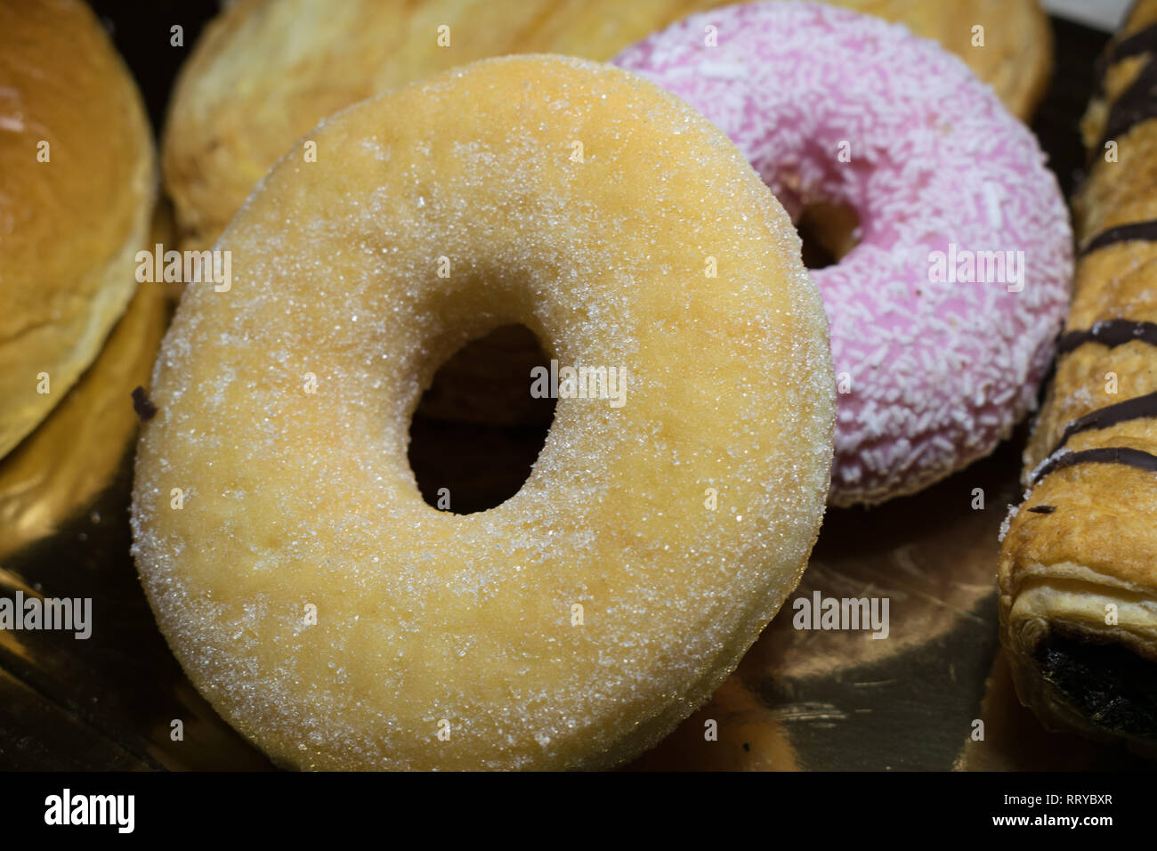 close-up of a classic donuts Stock Photo - Alamy