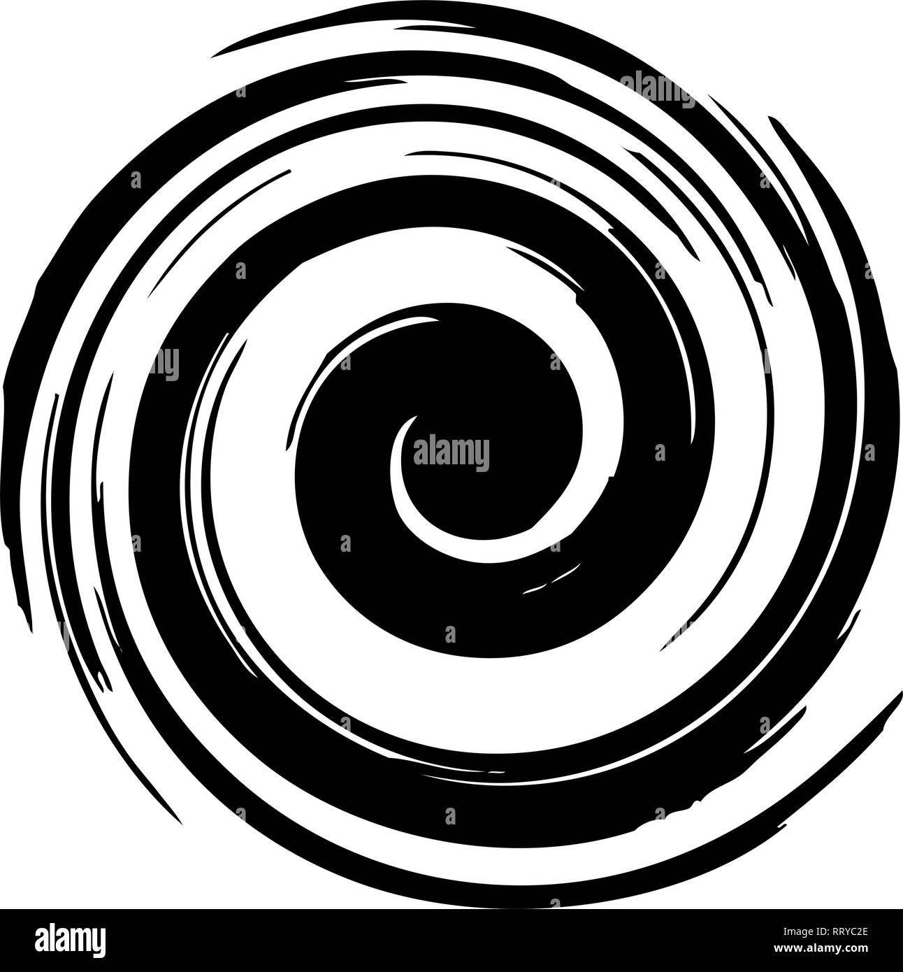 vector radial spiral burst. black star spiral explosion isolated on ...