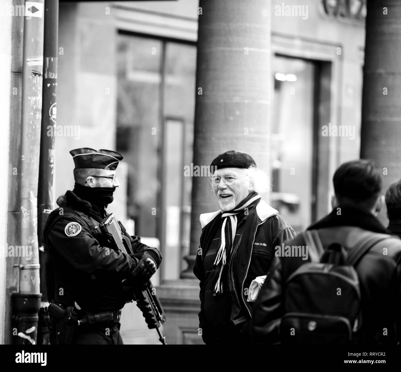 French police forces Black and White Stock Photos & Images - Alamy