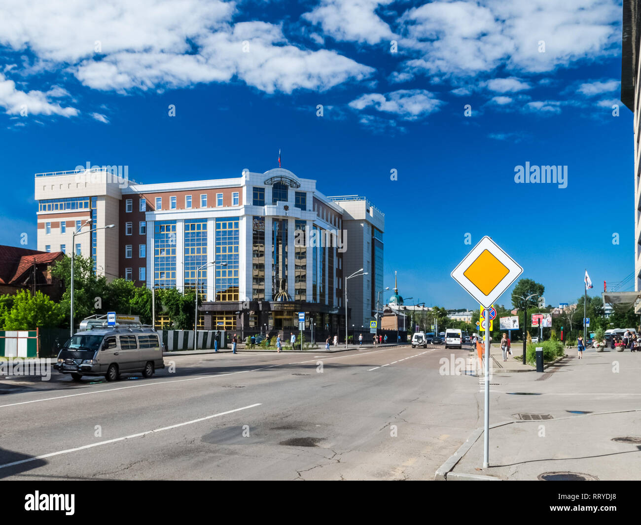 Irkutsk, Russia - August 24, 2016: The sights of Irkutsk, streets and ...
