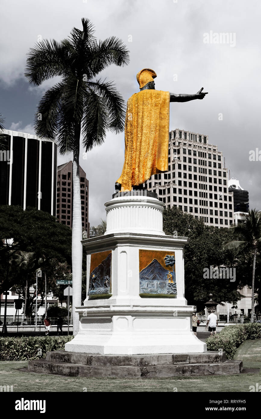 Hawaii oahu honolulu king kamehameha hi-res stock photography and ...