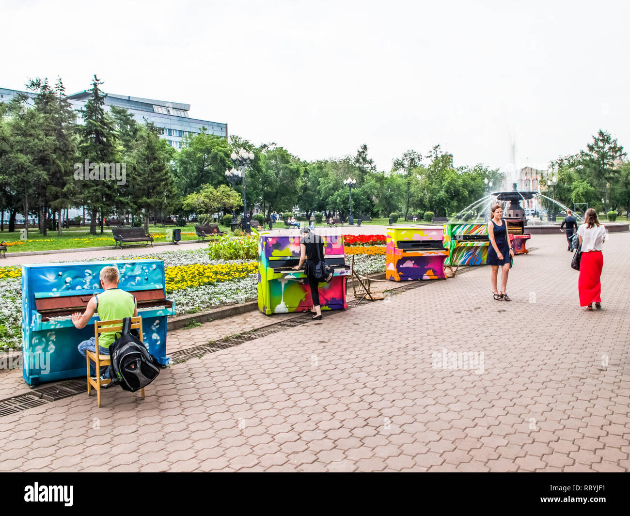 Irkutsk, Russia - August 24, 2016: The sights of Irkutsk, streets and ...